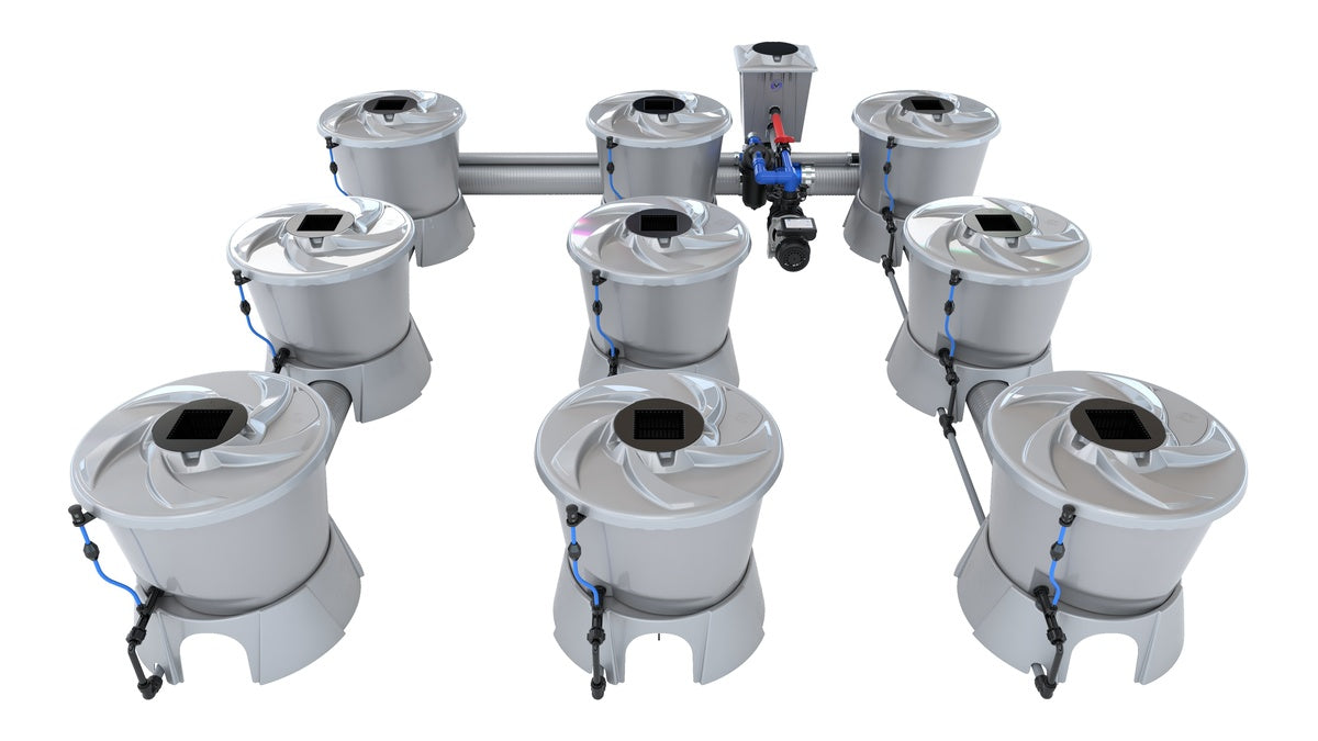 Alien Hydroponics V-System 9 Pot 3 Row Kit