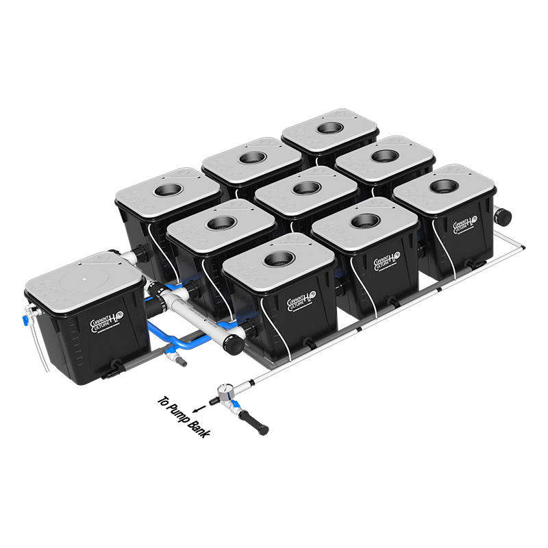 Under Current 9 – RDWC System – 8 Gallon, 18″ Spacing | 9 Site - 3 Row